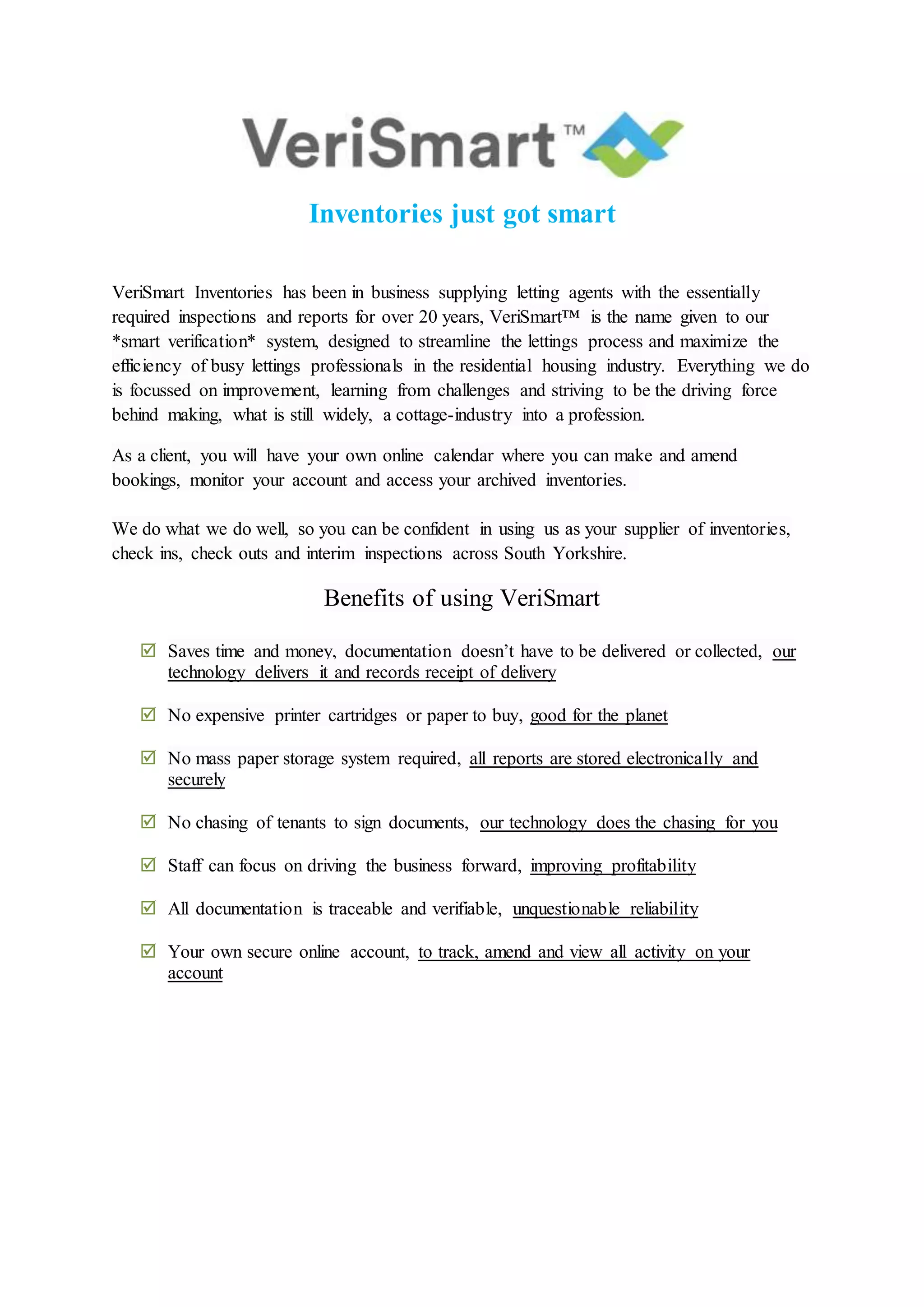 Verismart leaflet | DOCX