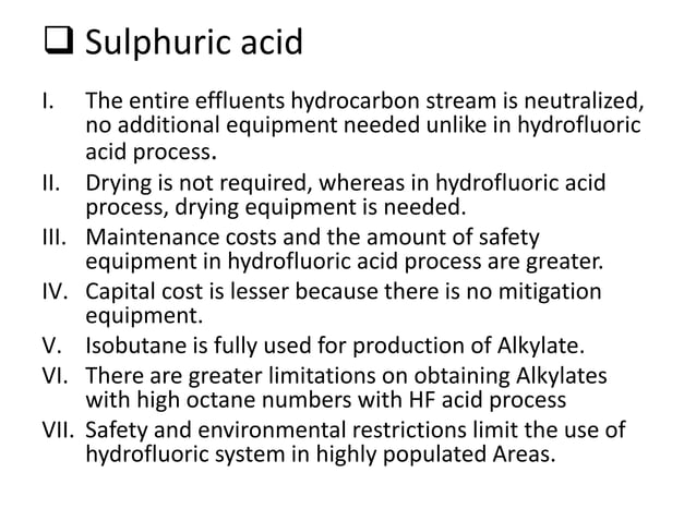 Alkylation Unit | PPTX | Chemistry | Science