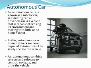 Autonomous Car in 5G | PPTX