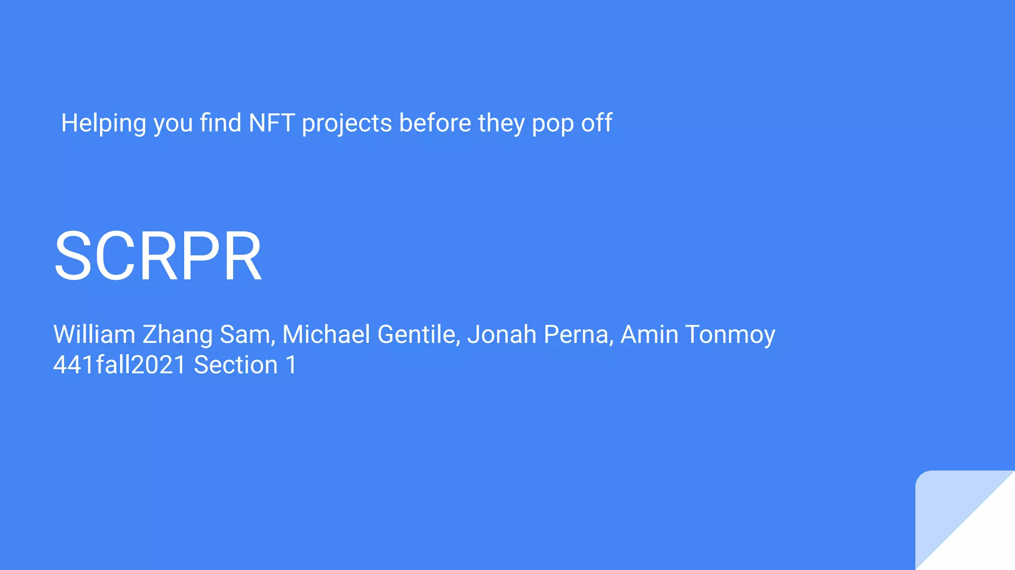 441winter2022section1 scrpr | PPT