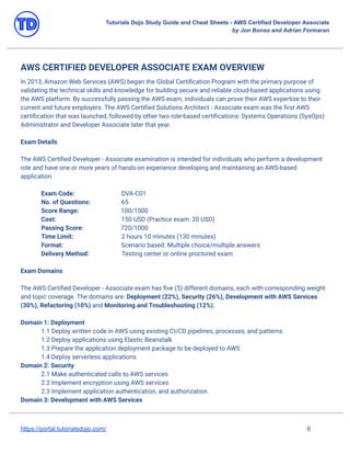 AWS Certified Developer Associate Exam Jon Bonso And Adrian Formaran | PDF