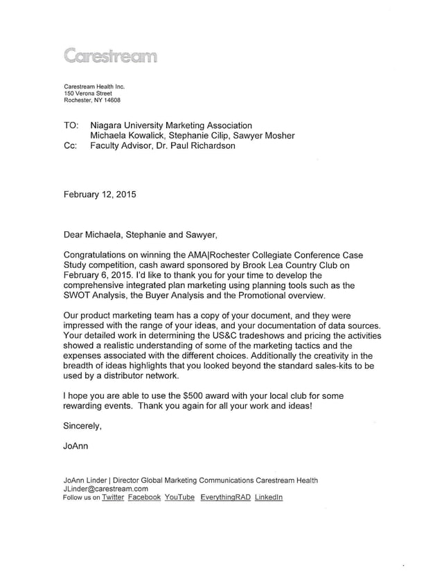 Carestream Letter | PDF