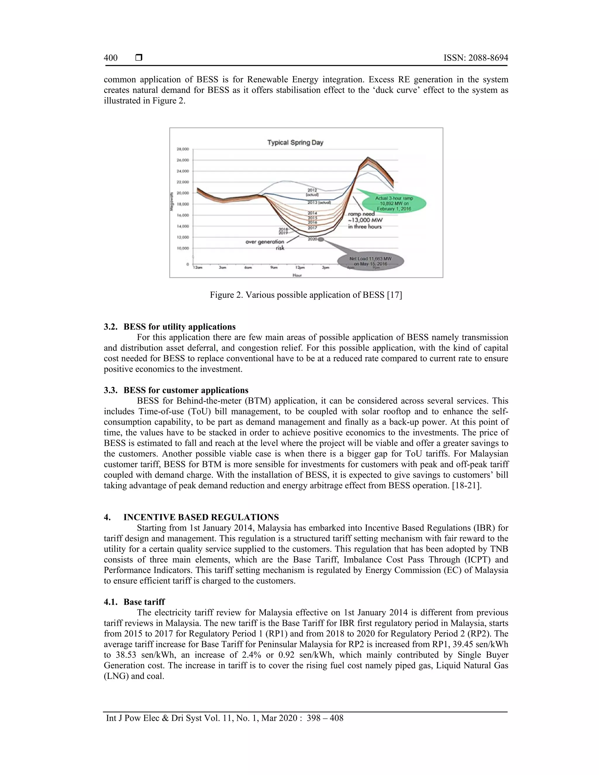 Battery energy storage system (BESS) design for peak demand reduction ...