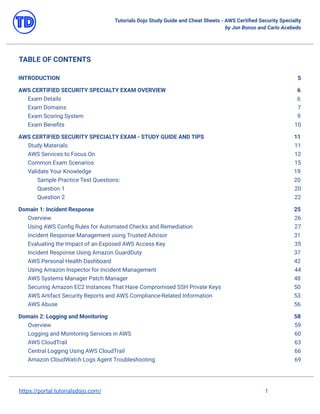 AWS Certified Security Specialty Exam Jon Bonso And Carlo Acebedo | PDF
