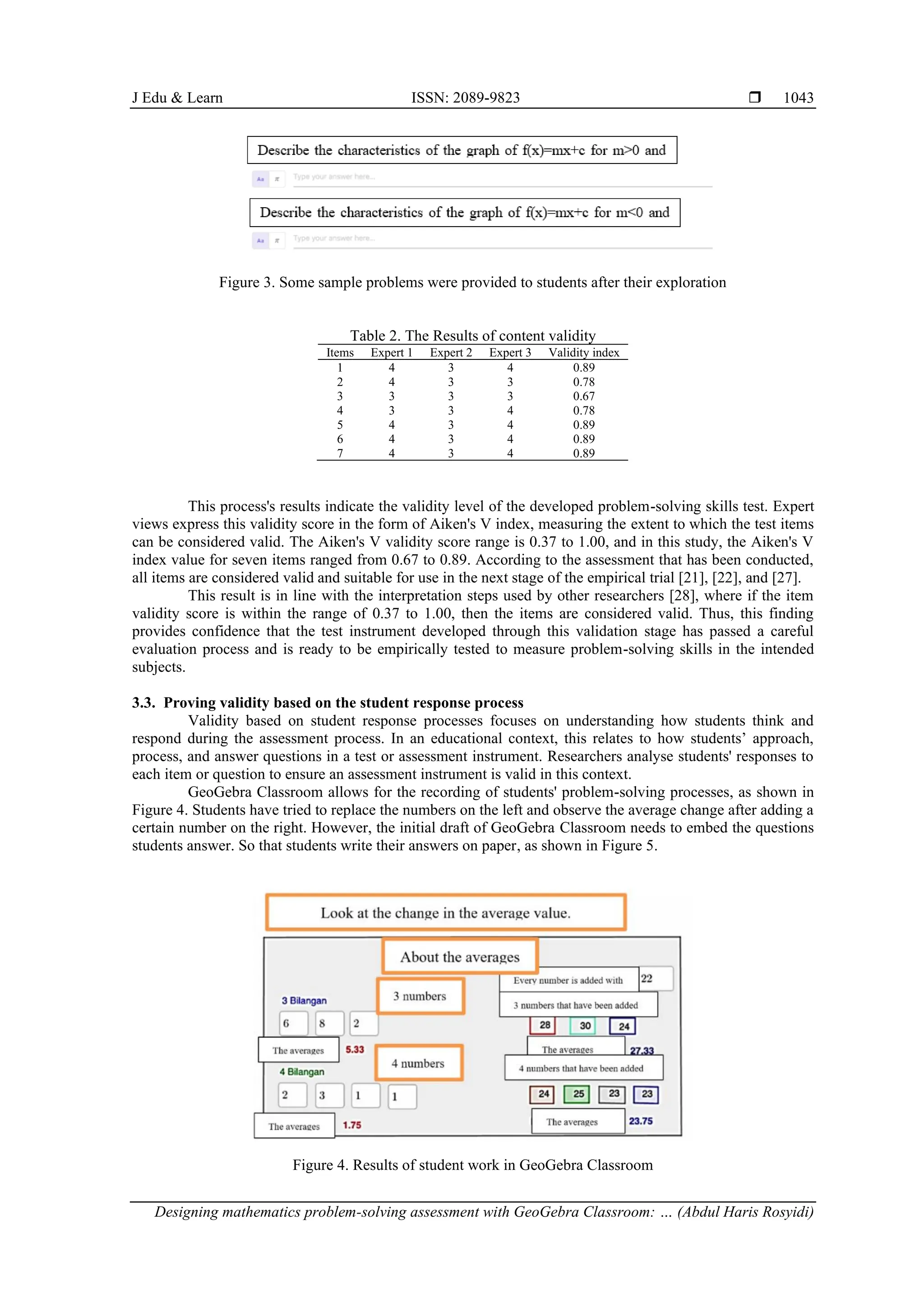 Designing mathematics problem-solving assessment with GeoGebra Classroom: proving the instrument ...