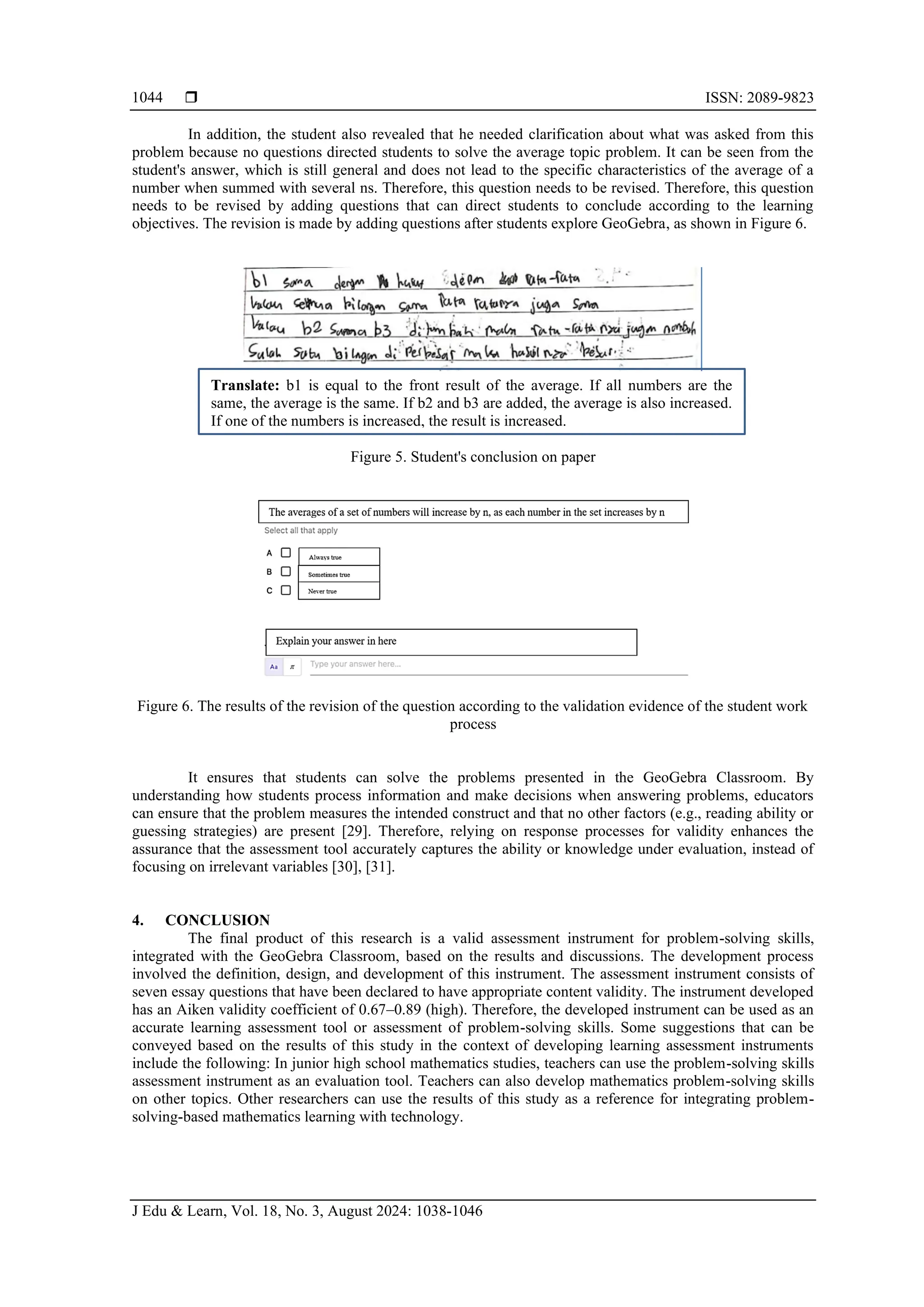 Designing mathematics problem-solving assessment with GeoGebra Classroom: proving the instrument ...