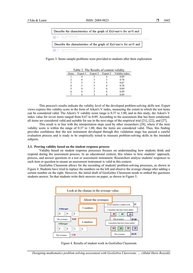 Designing mathematics problem-solving assessment with GeoGebra Classroom: proving the instrument ...