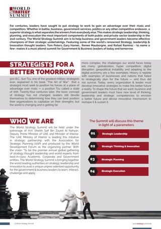 Brochure World Starategy Summit | PDF