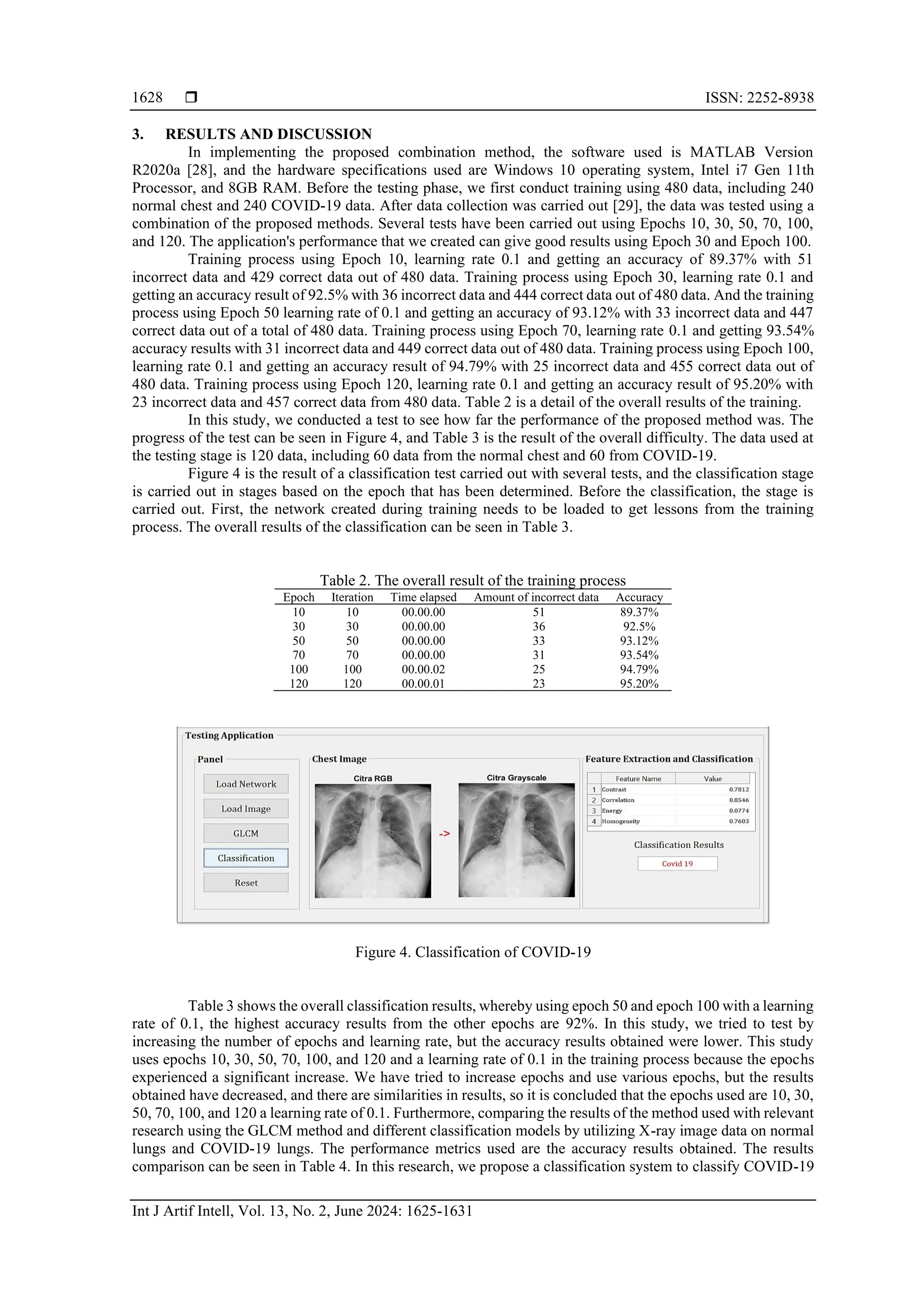 Combination of gray level co-occurrence matrix and artificial neural networks for classification ...