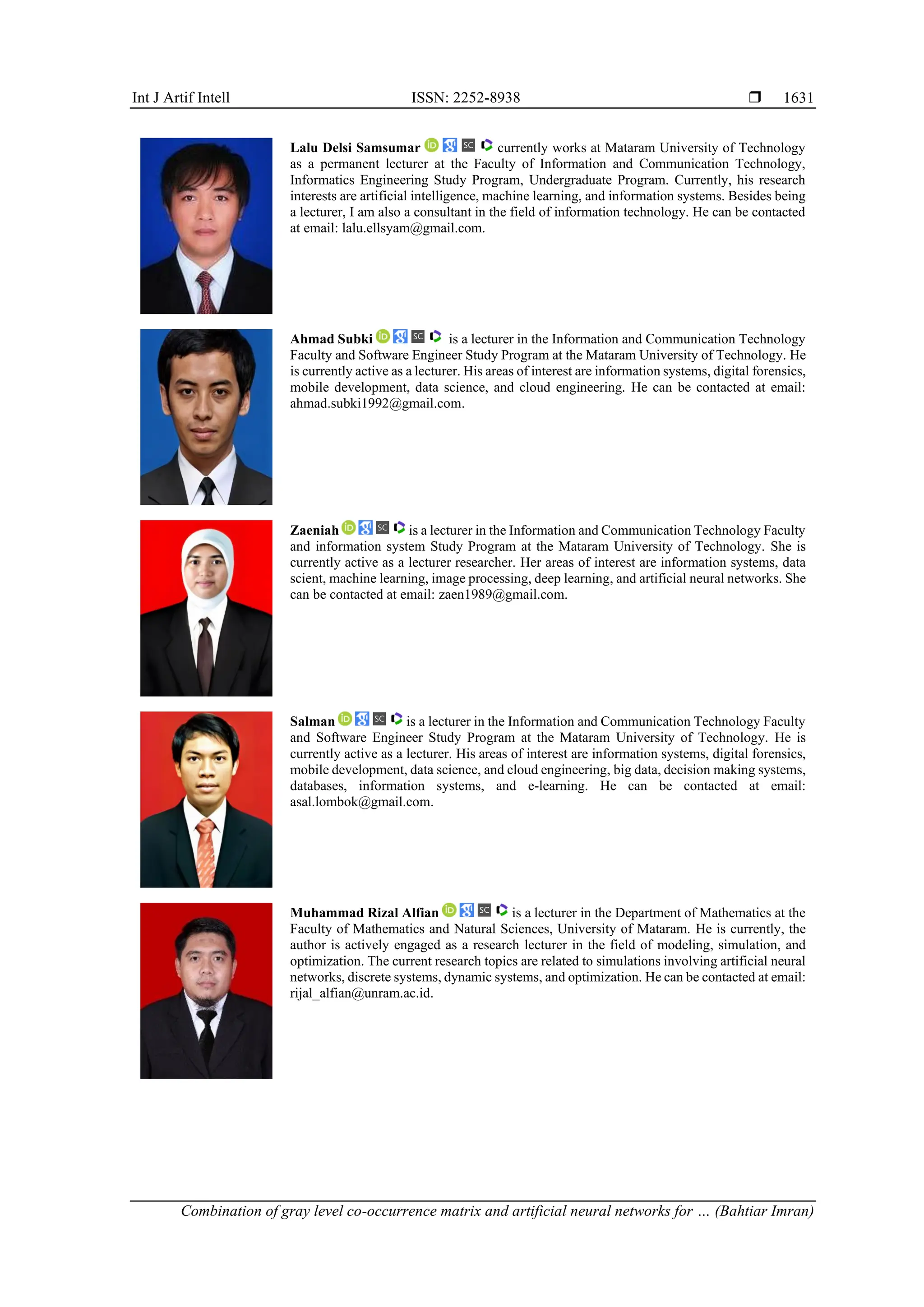 Combination Of Gray Level Co Occurrence Matrix And Artificial Neural Networks For Classification