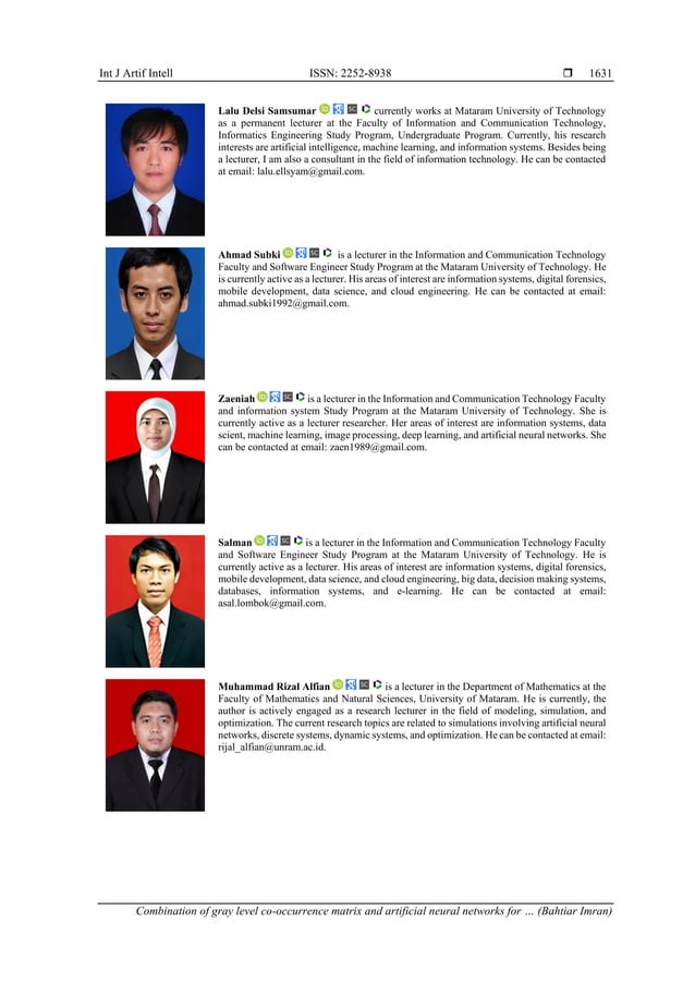 Combination Of Gray Level Co Occurrence Matrix And Artificial Neural Networks For Classification