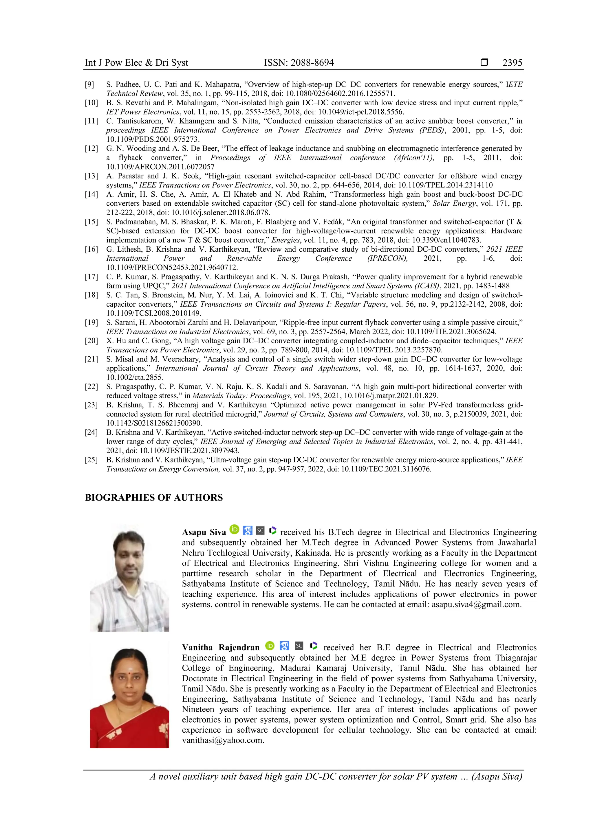 A novel auxiliary unit based high gain DC-DC converter for solar PV ...