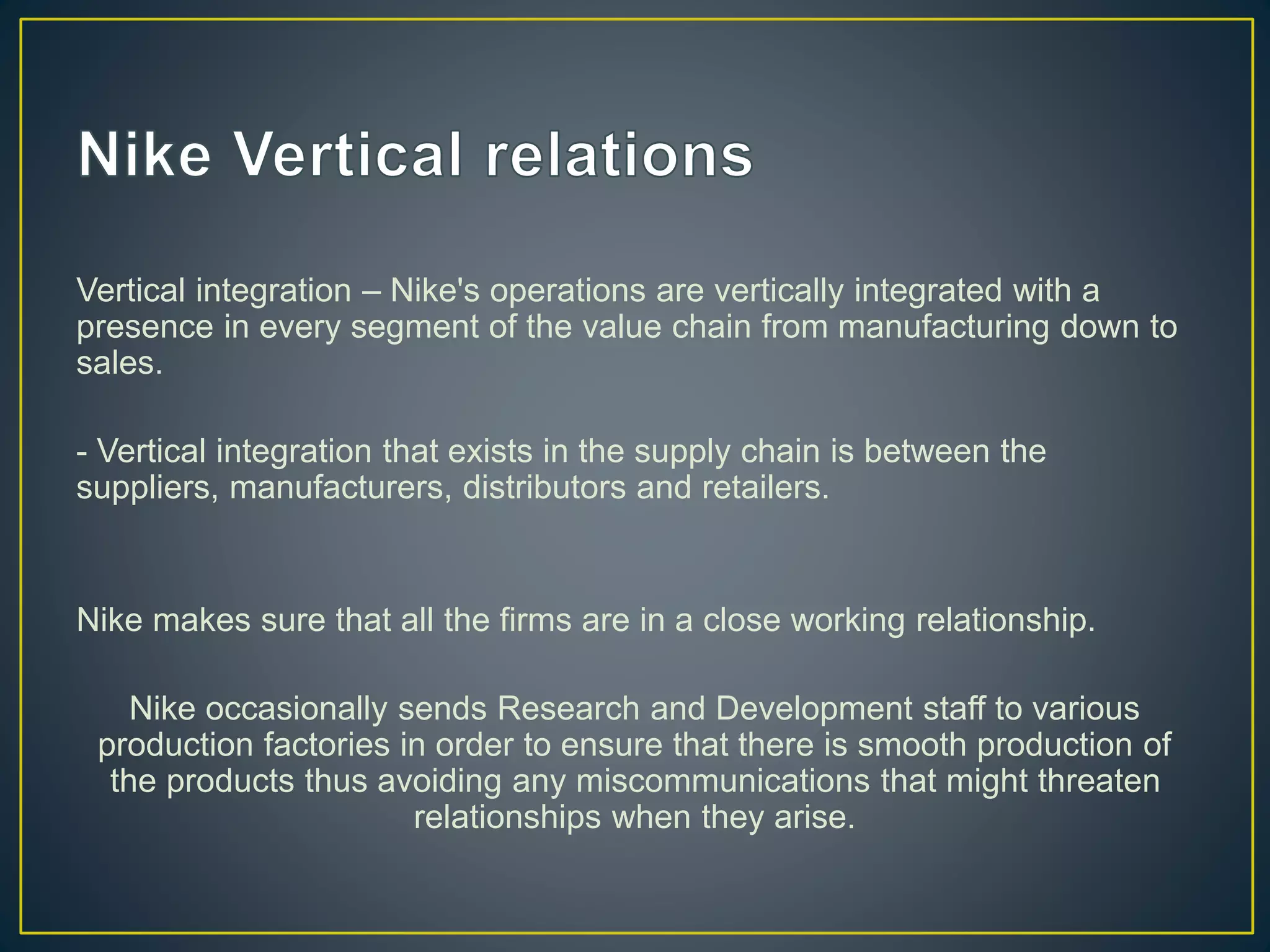 Supply Chain Management-Nike | PPTX