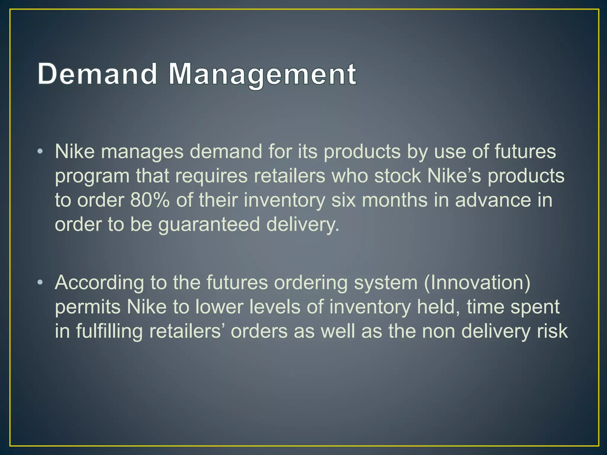 Supply Chain Management-Nike | PPTX