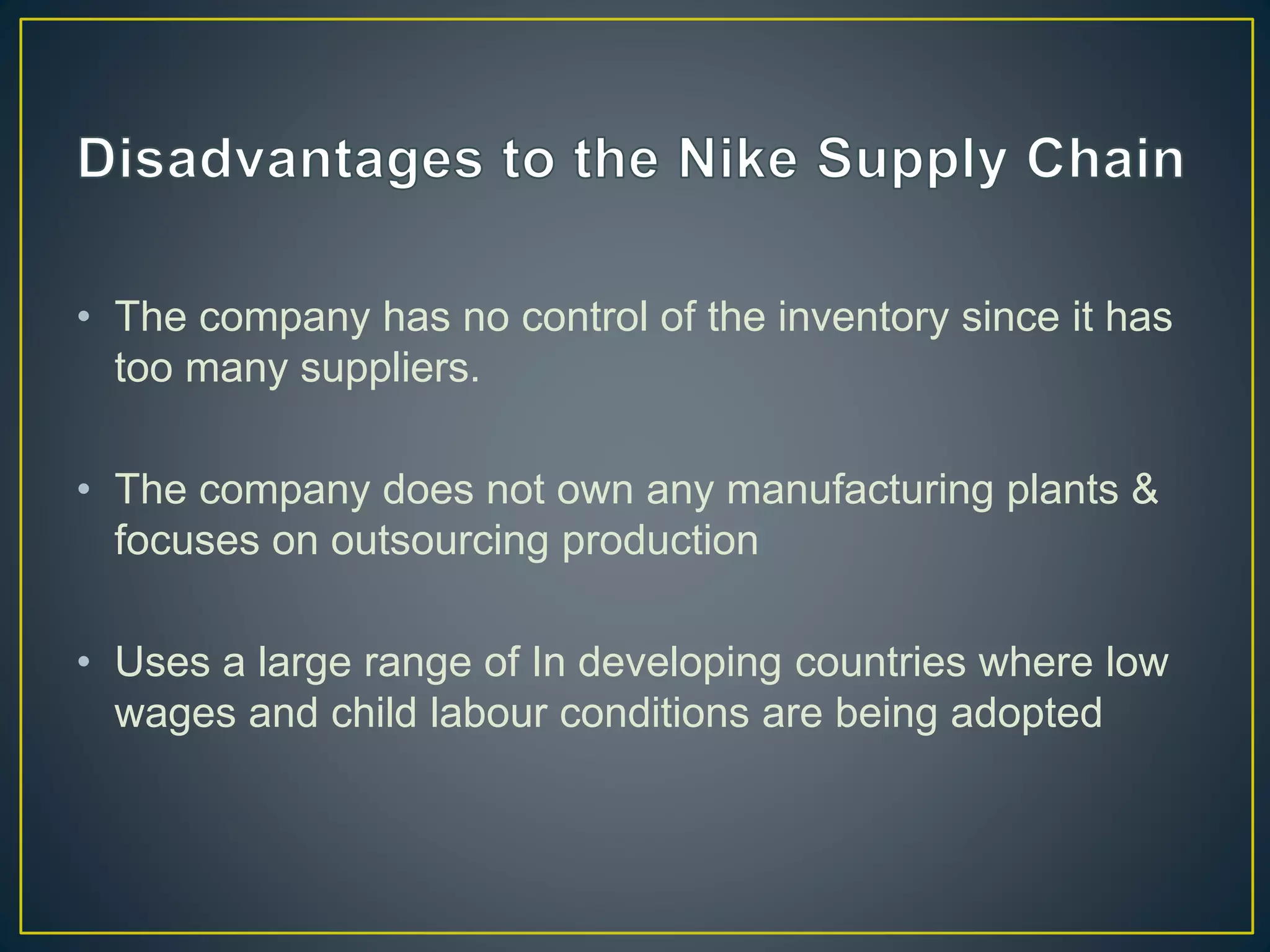 Supply Chain Management-Nike | PPTX