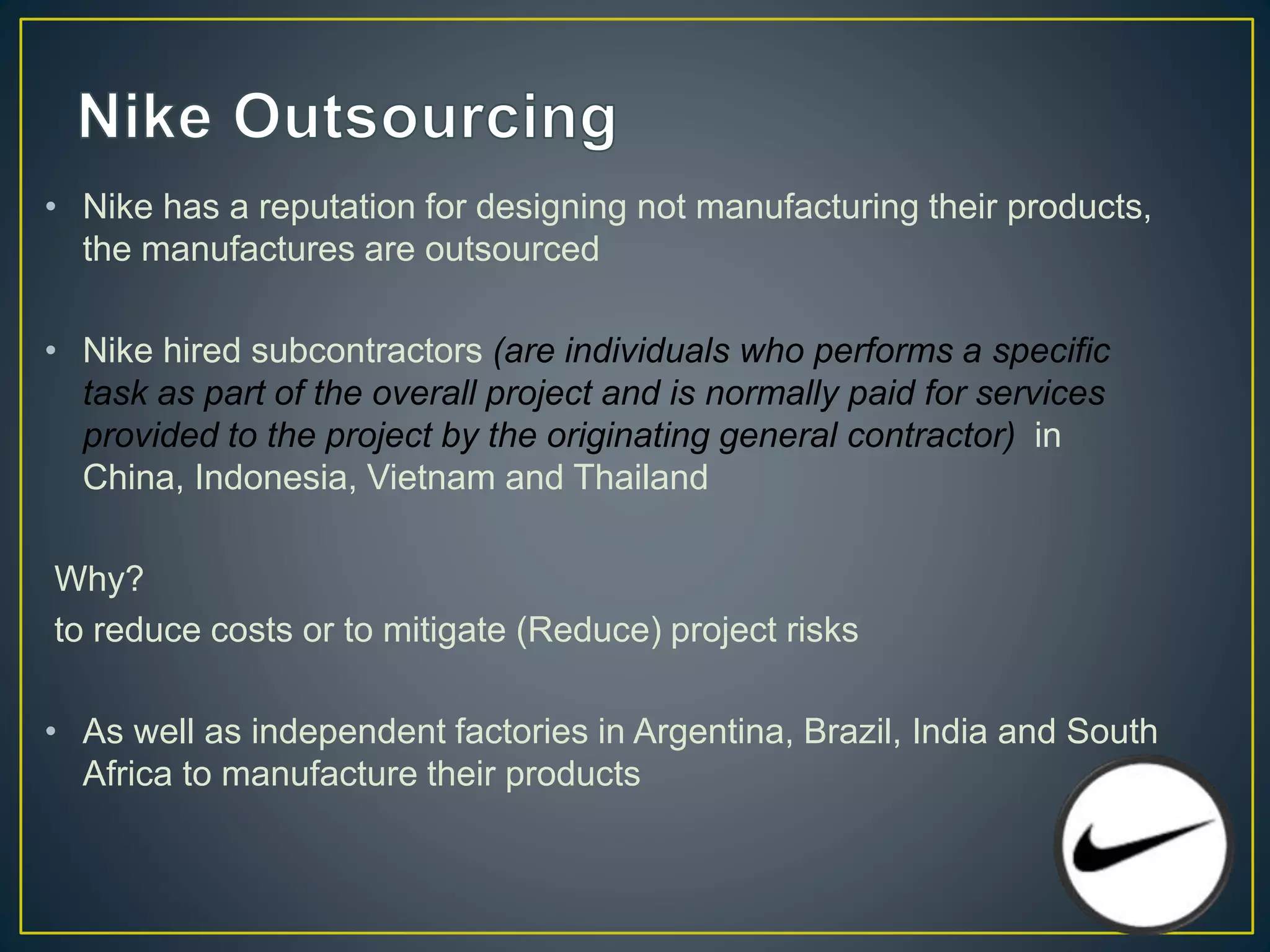 Supply Chain Management-Nike | PPTX
