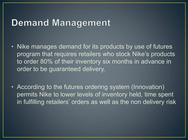 Supply Chain Management-Nike | PPTX