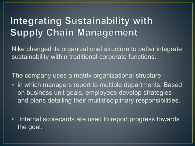 Supply Chain Management-Nike | PPTX