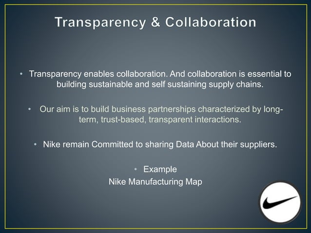 Supply Chain Management-Nike | PPTX