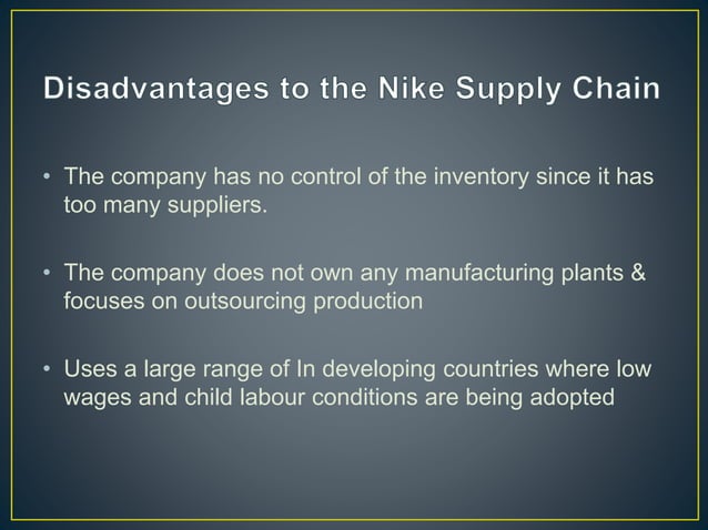 Supply Chain Management-Nike | PPTX