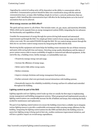 EC&M Customizing Control BAS-Lighting | PDF