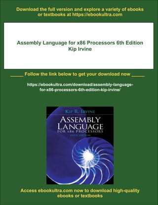 Assembly Language for x86 Processors 6th Edition Kip Irvine | PDF