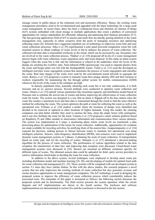 Design and development of intelligent waste bin system with ...