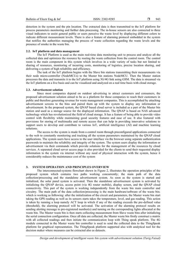 Design and development of intelligent waste bin system with ...
