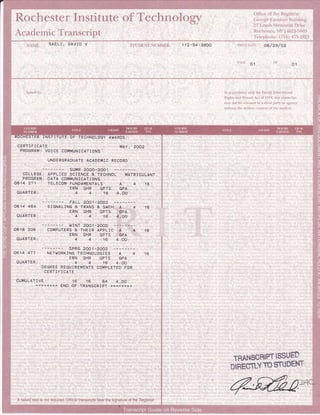 RIT Certificates | PDF