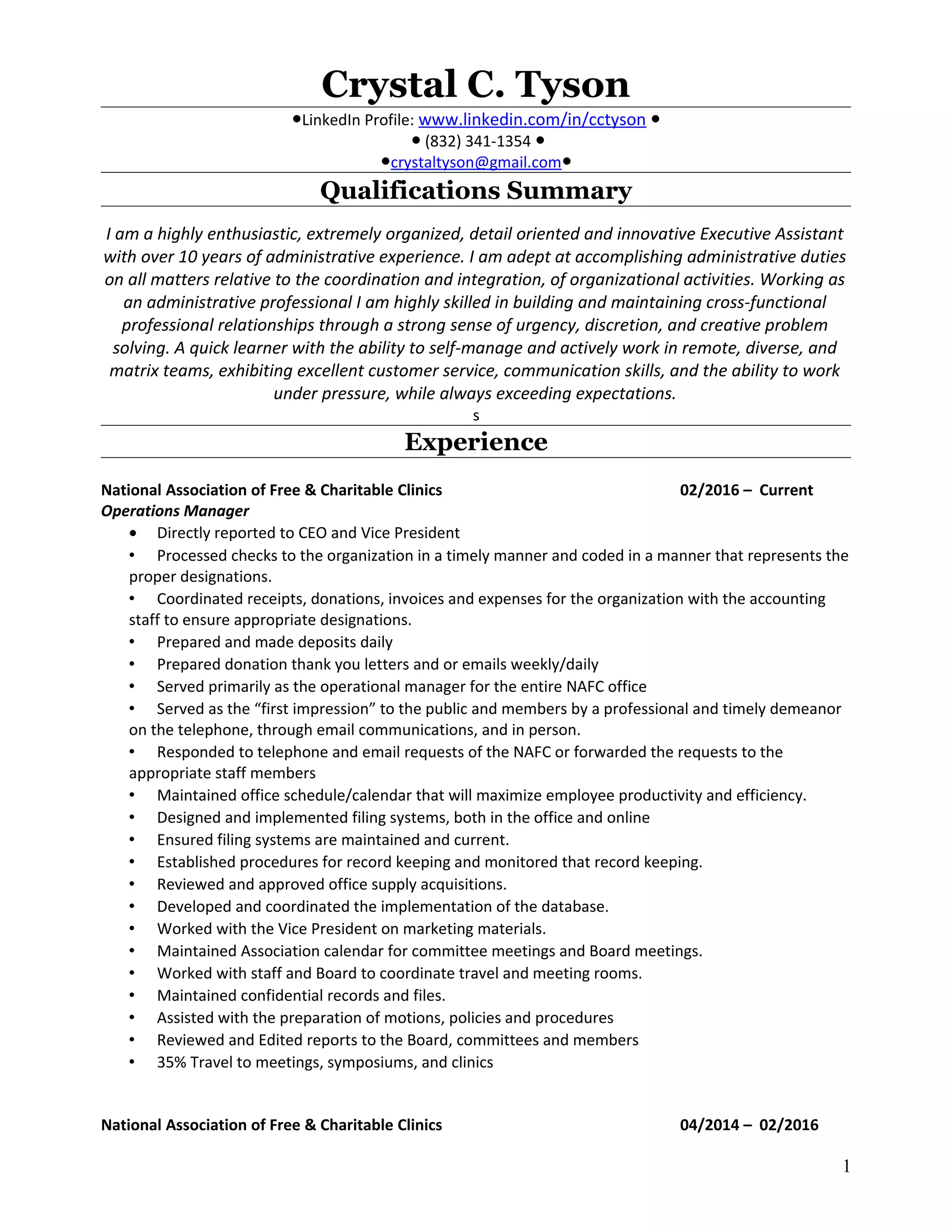 CCTyson2016Resume | DOC