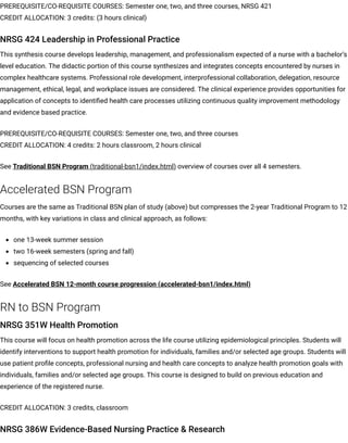 BSN Courses | Nursing | University of Nebraska Medical Center | PDF
