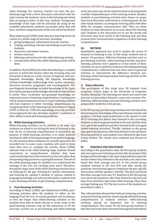 The Effect of Listening Activities on Students' Listening Comprehension ...