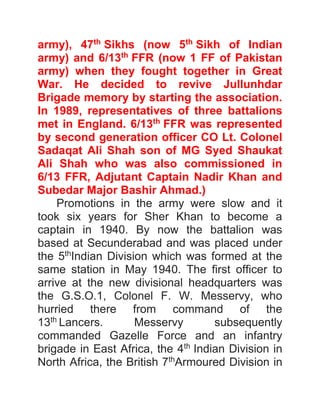 brigadier sher khan Military Cross | PDF