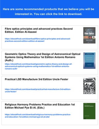 Molded optics design and manufacture Michael Schaub ... [Et Al. | PDF
