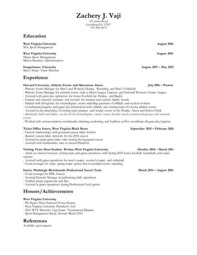 Zack Resume - REVISED | PDF