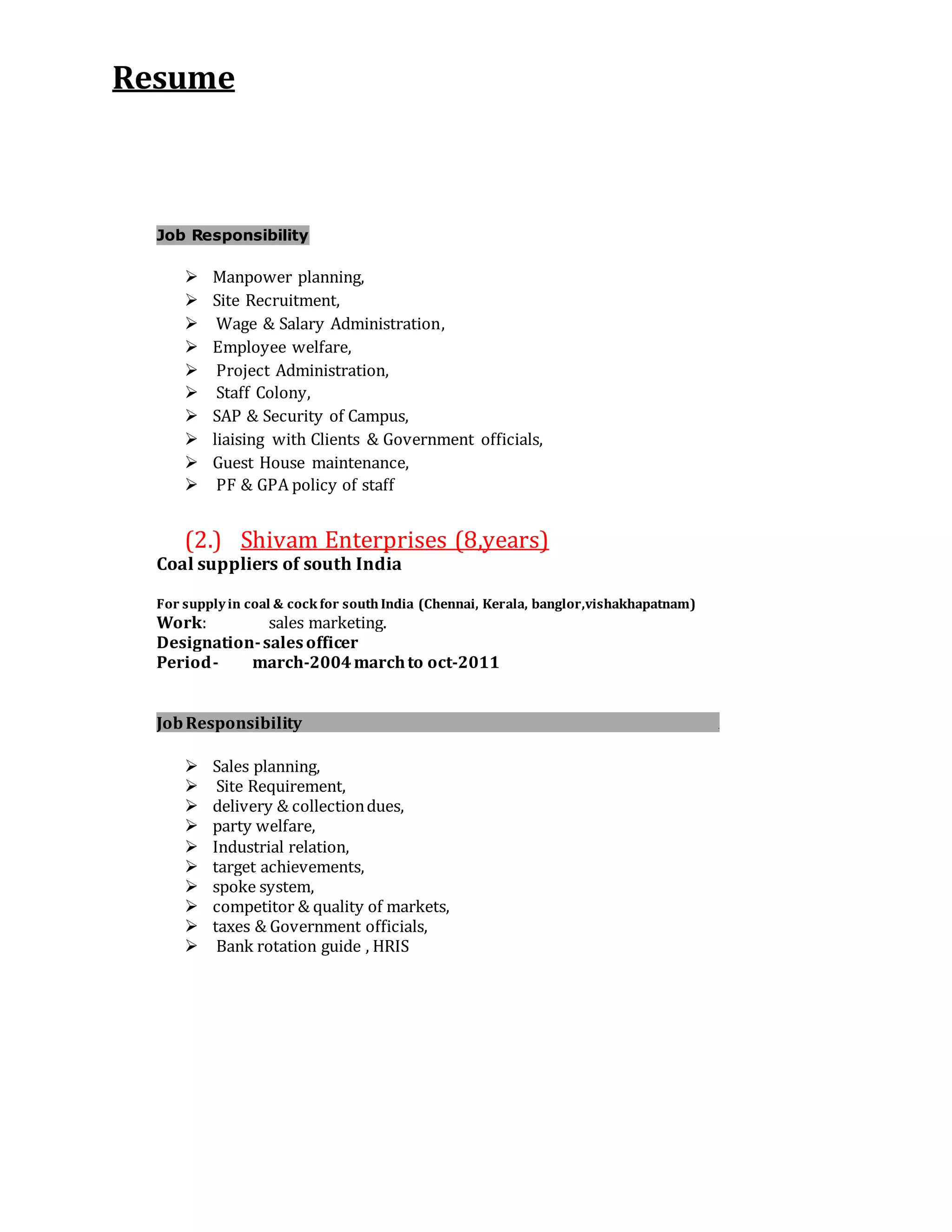 resume kamal Nayan (19) | PDF