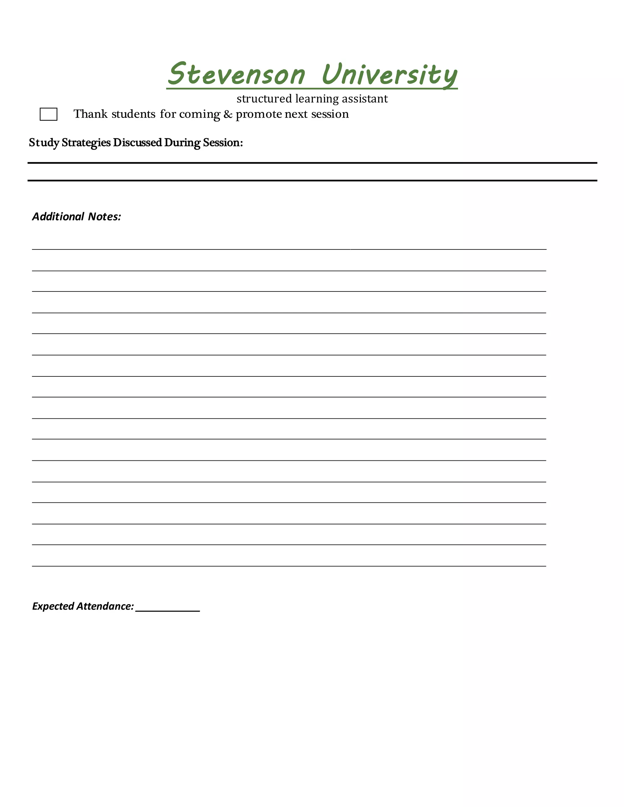 Session Plan Template | DOCX