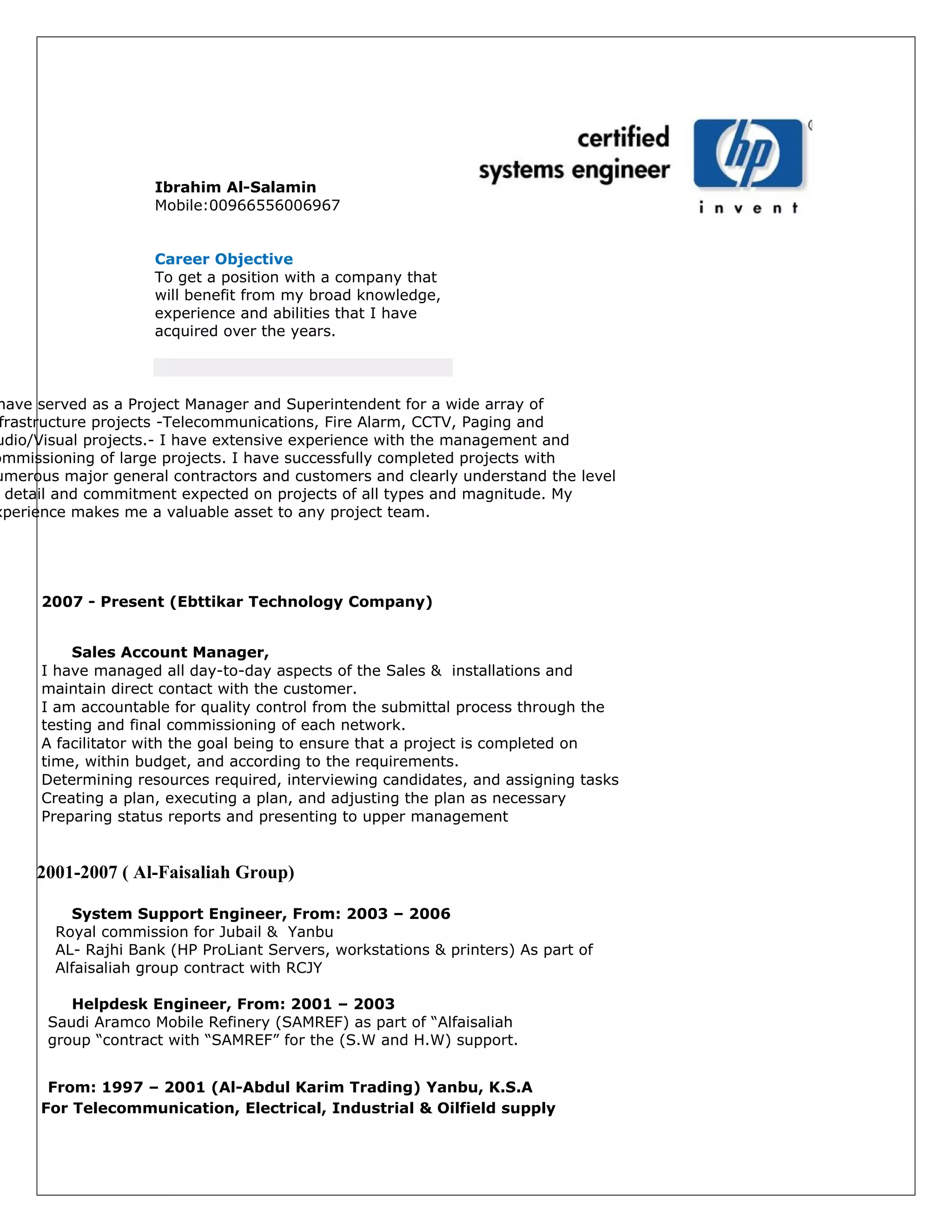 IBRAHIM CV 2016 | PDF