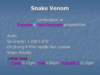 snake bite and management | PPTX