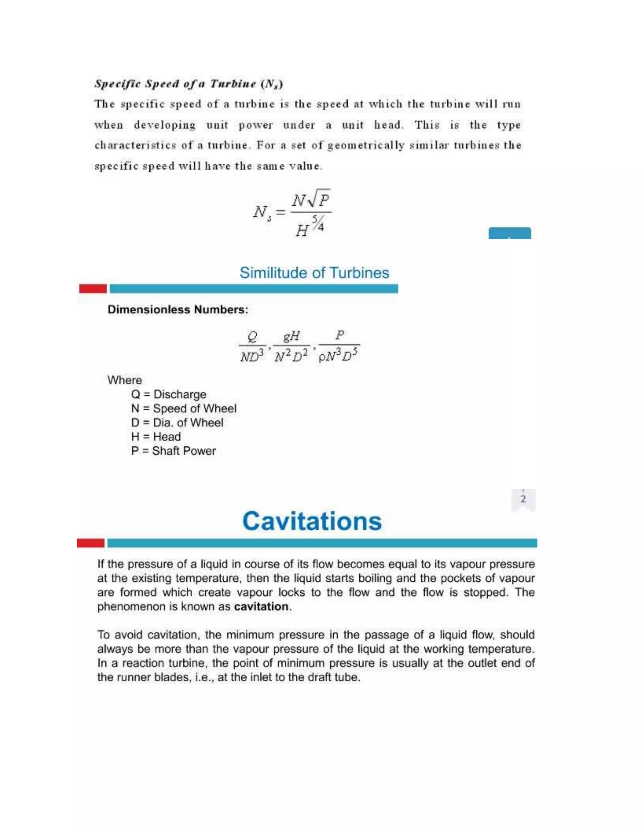 Hydraulic Turbines – II: Governing of turbines – Surge tanks – Unit and ...