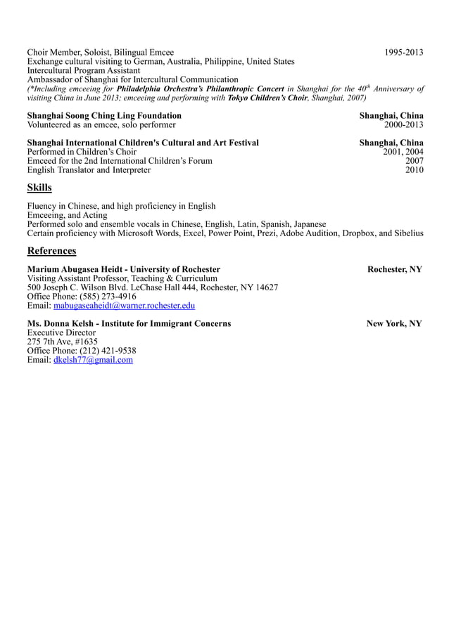Tianxin's Resume | PDF