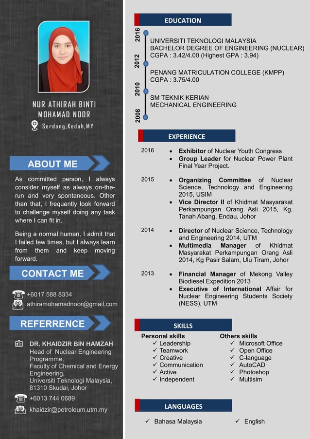 [RESUME] NUR ATHIRAH BINTI MOHAMAD NOOR | PDF | Technology & Computing