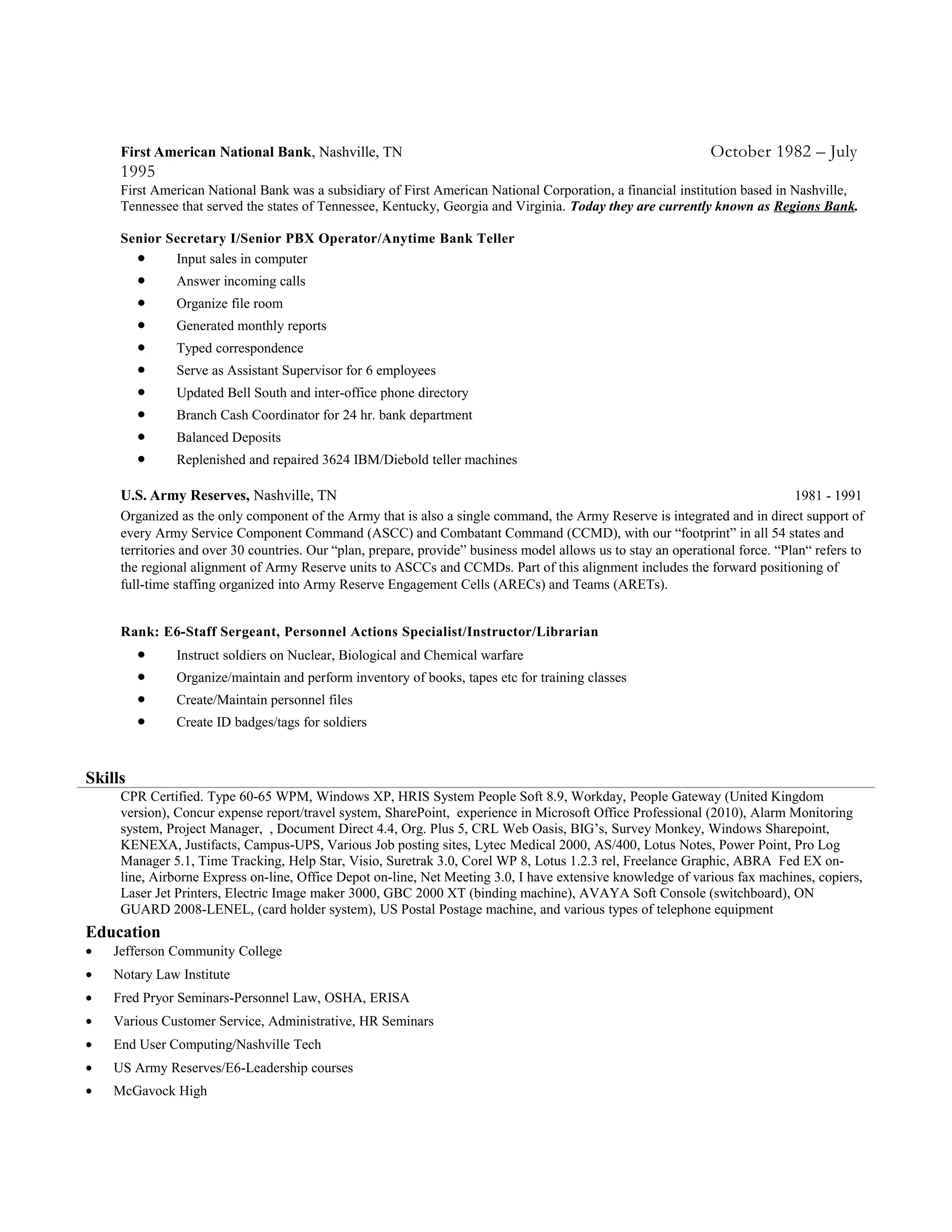 Bertha Johnson Resume | DOC
