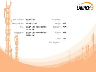 Alcatel-Lucent 89E1A-128 | PPTX