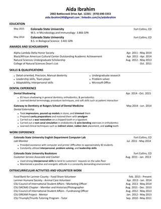 Ibrahim, Aida-CV | PDF