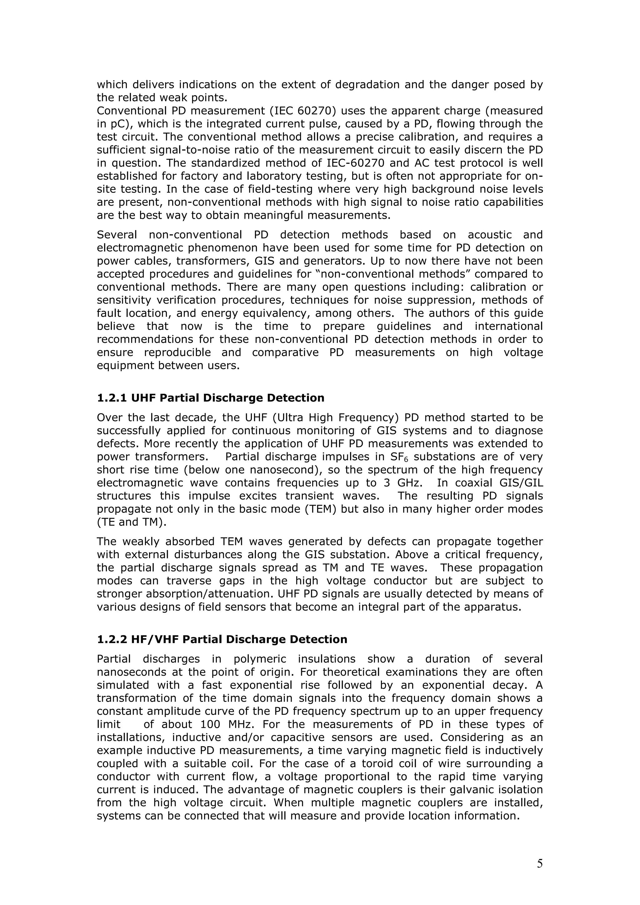 Guidelines for Unconventional Partial Discharge Measurement (CIGRE 444 ...