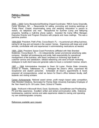 Patti - Resume | DOCX