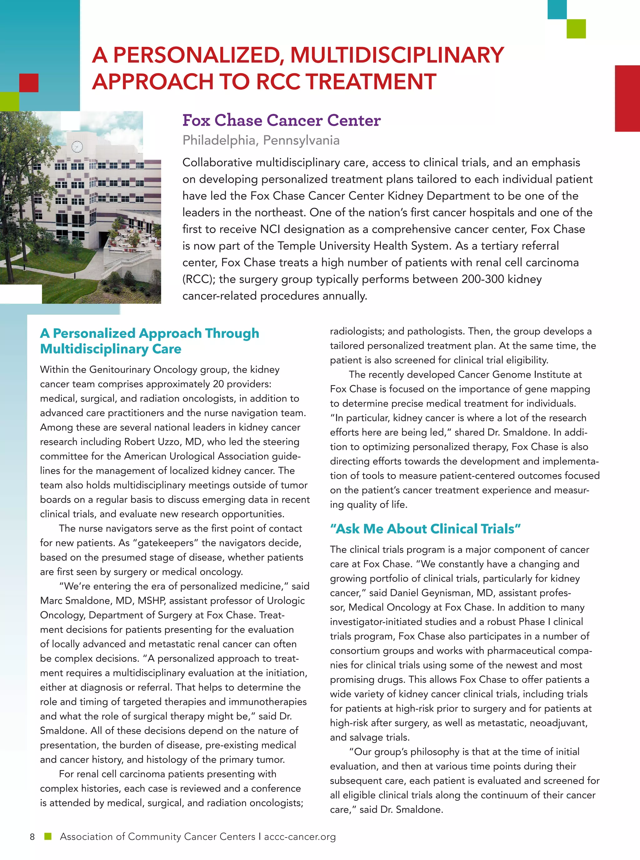 RCC-Effective-Practices-in-Renal-Cell-Carcinoma-Programs | PDF