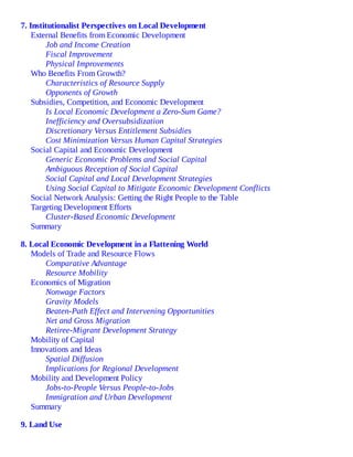 Local Economic Development: Analysis, Practices, and Globalization | PDF