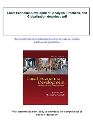 Local Economic Development: Analysis, Practices, and Globalization | PDF